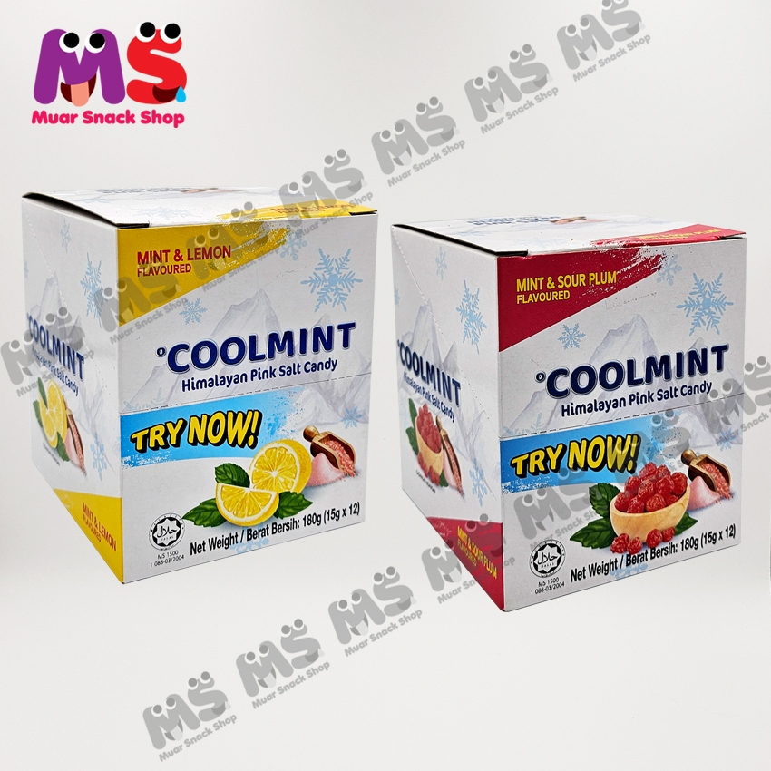 LOT100 Sri Nona CoolMint Himalayan Pink Salt Candy 15gx12 / Gula-Gula ...