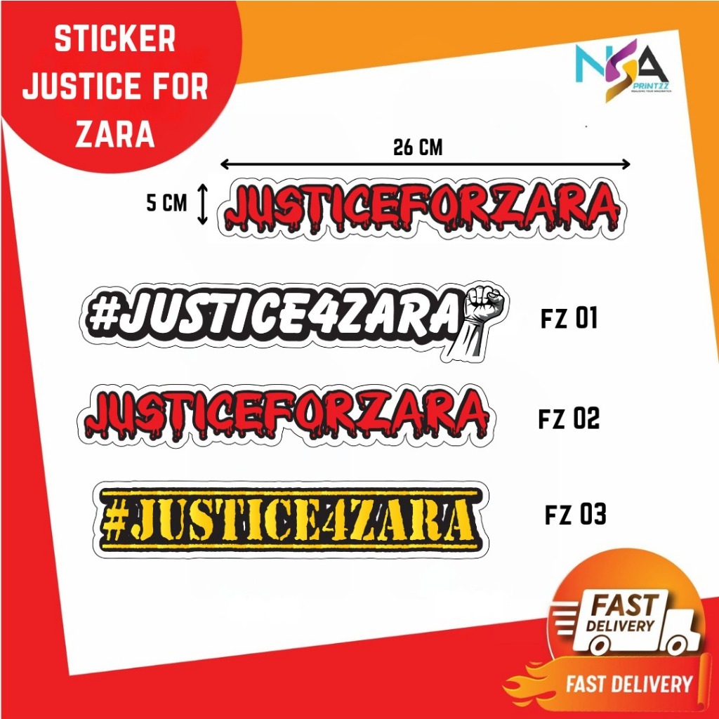 Sticker Justice for 4 Zara | Shopee Philippines