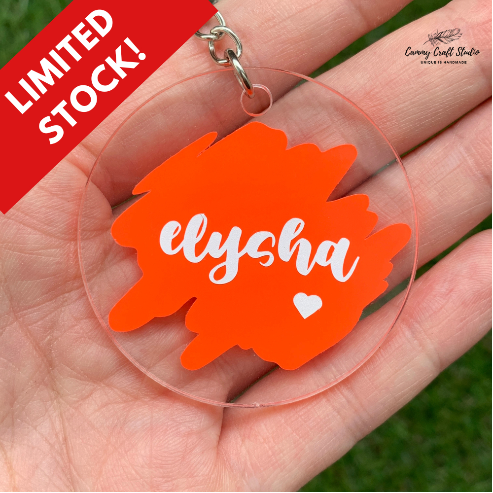 (NEW) Round Acrylic Keychain With Name Custom Name Keychain in Shopee ...