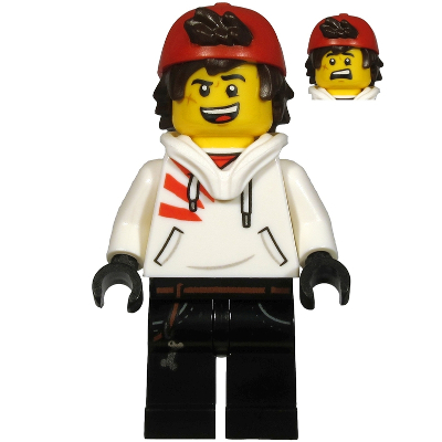 Lego HS037 Hidden Side: Jack Davids Minifigure - White Hoodie with ...