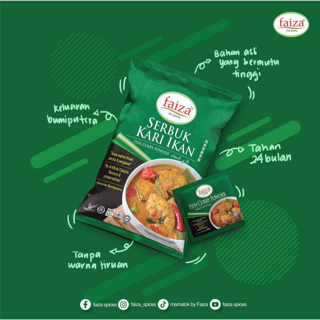 Faiza Fish Curry Powder 25g / 220g | Shopee Philippines