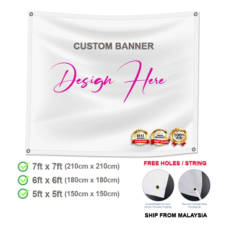 Banner Decoration / Custom Banner / Celebration / Party - 7ft x 7ft ...