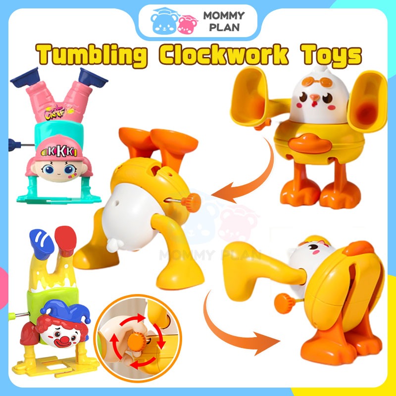 Clockwork Toy Fun Flip Robot Chicken Toys Handstand Walking Cartoon ...