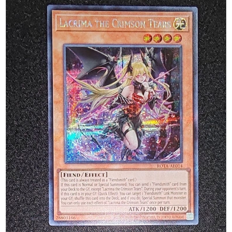 YUGIOH ROTA-AE014 LACRIMA THE CRIMSON TEARS [SR/SER][ASIA ENGLISH] | Shopee Philippines
