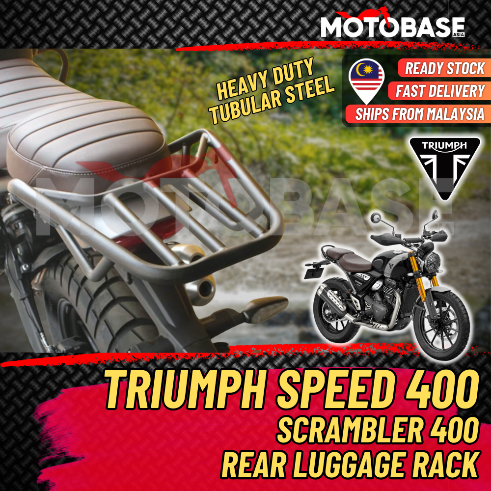 Triumph Speed 400 Rear Rack Luggage Kit Top Box Bracket Scrambler 400X ...