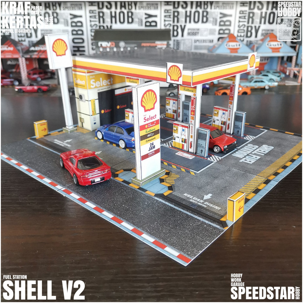 Speedstar Hobby - Shell Fuel Station 1:64 Paper Model V2 - updated design version | Shopee ...