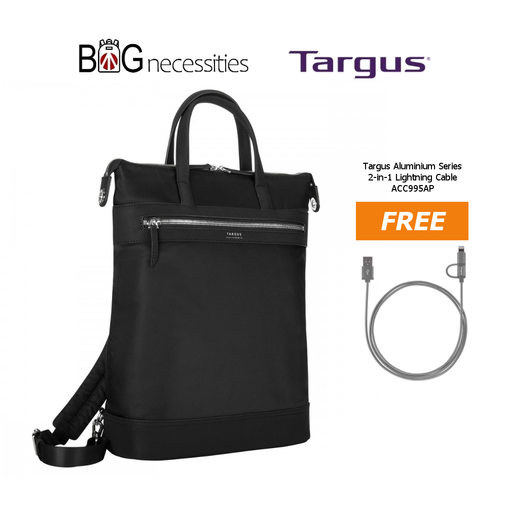 Targus 15" Newport Tote/Backpack - TBB600GL (Black) + Free Targus ALU ...