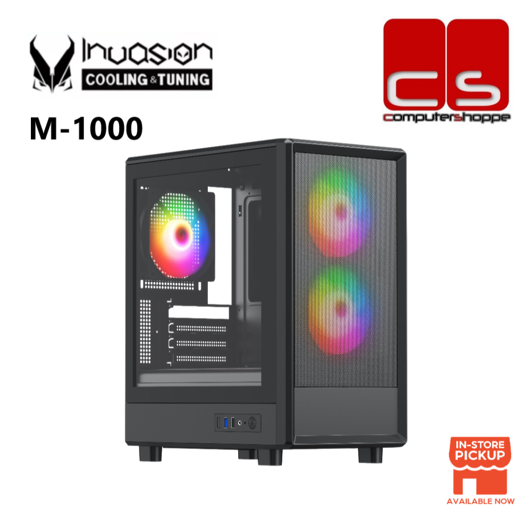 Invasion M-1000 Compact M-ATX Gaming Case WITH FAN (AURORA FAN ...