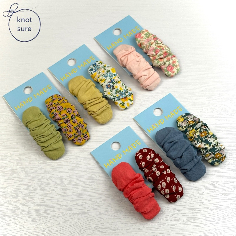 knotsure Sweet Petite Floral Fabric Hair Clips (2PCS) | Shopee Philippines