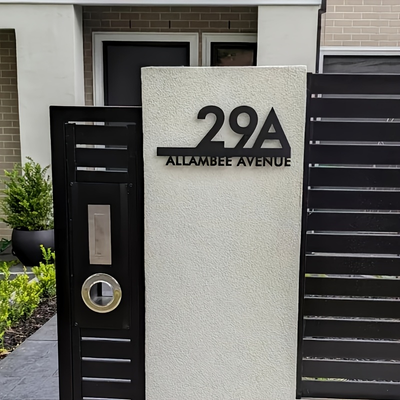 Custom Laser Cut Acrylic House Number 3D Floating Design Outdoor Street ...