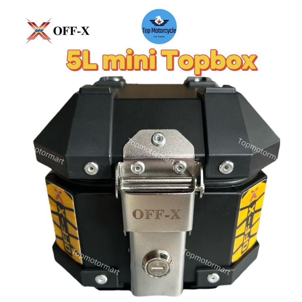 TopMotor OFF-X 5L Aluminium Top Box Cute Motor Box Belakang Motorcycle ...