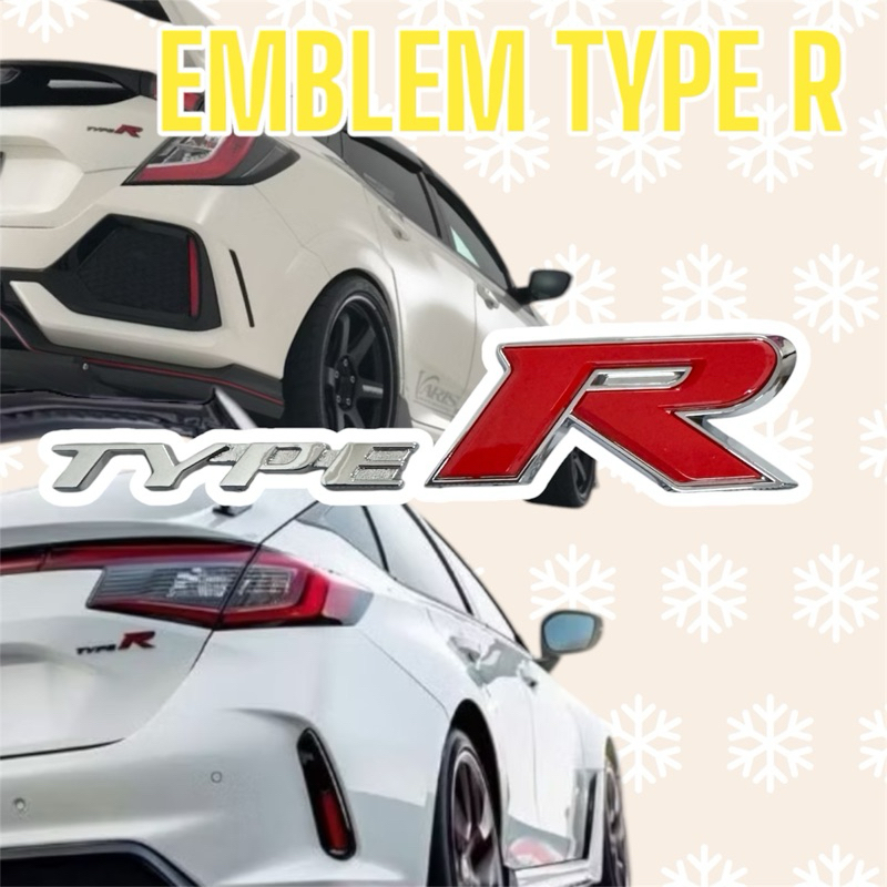 emblem type r honda fk8 fk7 fl5 fl1 emblem honda type r | Shopee ...