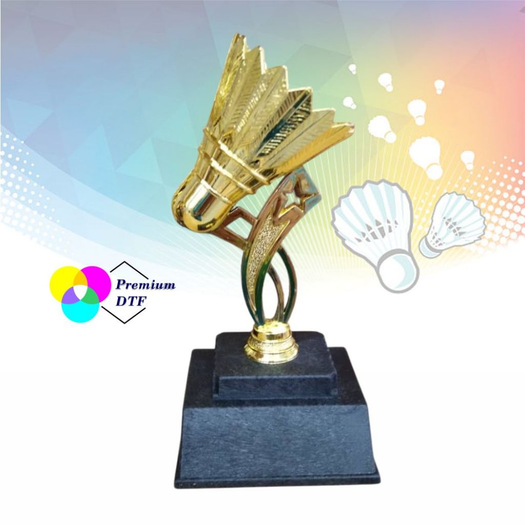 BADMINTON TROPHY WITH LABEL + LOGO | Shopee Philippines