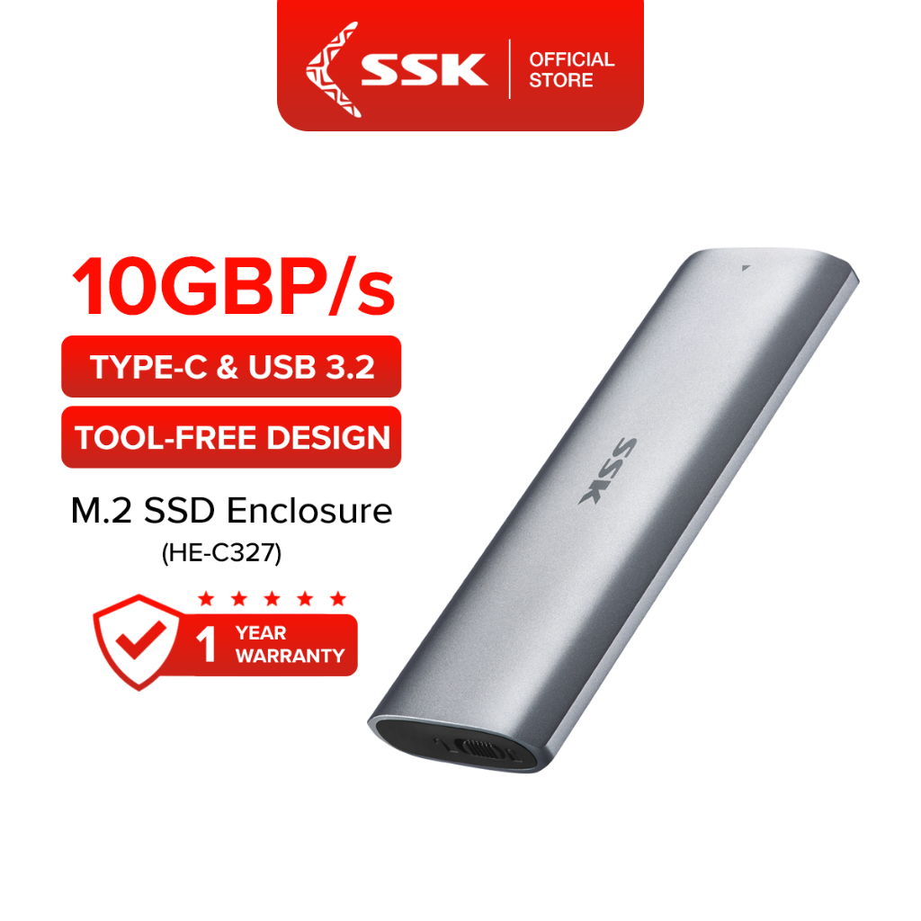 SSK M.2 NVME SSD Enclosure Casing Gen 2 USB C Transfer Speed (10Gbp/s) HE-C327 | Shopee Philippines