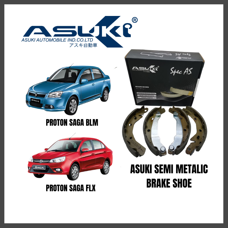 ASUKI Premium Rear Brake Shoe Proton Saga BLM FLX Savvy Superior ...