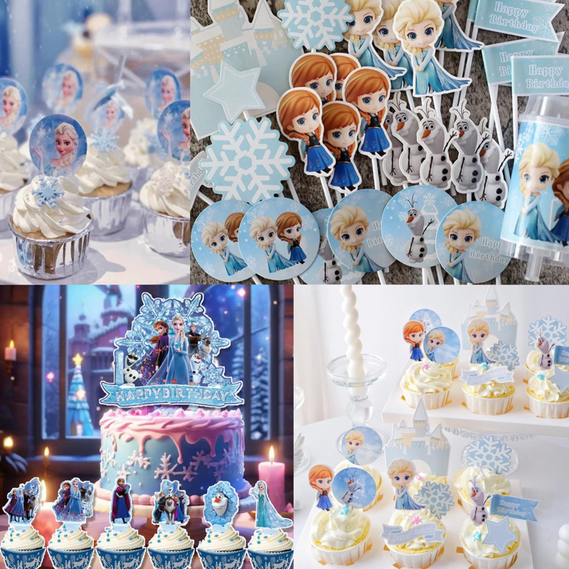 Imochi elsa anna frozen cake Paper Card Plug-In frozen elsa anna cake ...