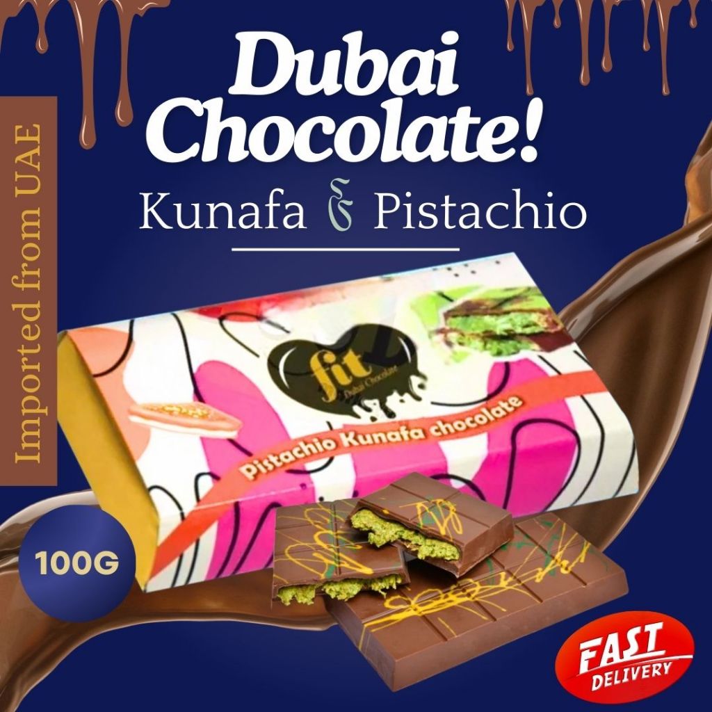 FIT COKLAT CHOCOLATE KUNAFA PISTACHIO VIRAL HALAL 100 | Shopee Philippines