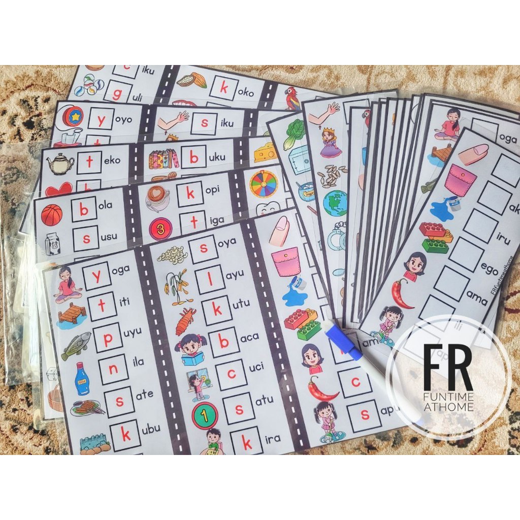 [HARDCOPY] Bbm Bahasa Melayu Learning Card Phonics Sound Letters, KV+KV ...