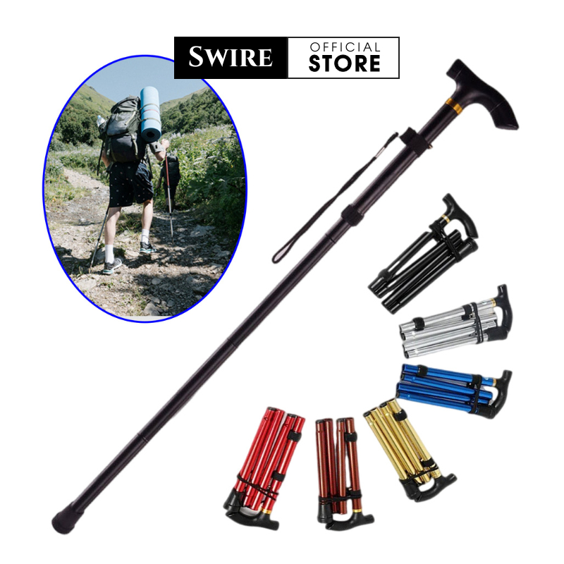 Multi Purpose Hiking Folding Stick Light Weight Trekking Pole ...