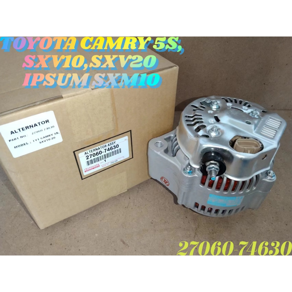 ALTERNATOR TOYOTA CAMRY 5S, SXV10, SXV20 IPSUM SXM10 3PIN 80AMP 5PK ...