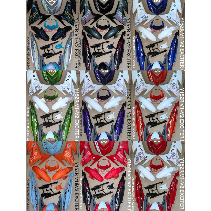 COVERSET COVER SET TANAM (HLD RACING) STICKER TANAM Y15 Y15ZR V2 AEROX ...