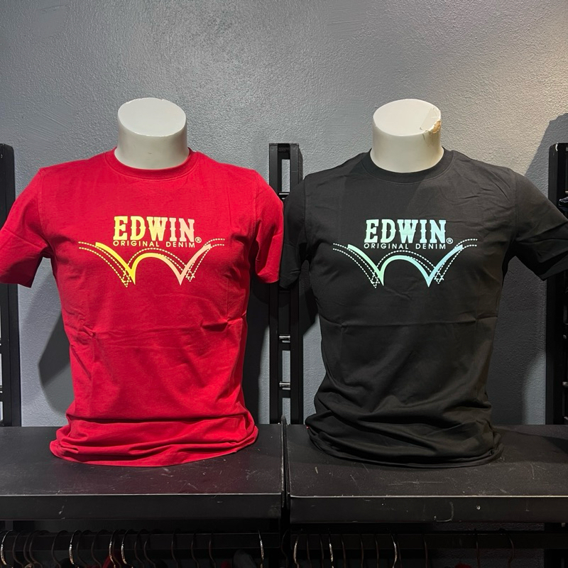 Rainbow Series EDWIN Men’s Signature Rainbow Logo Printing T-Shirt ...