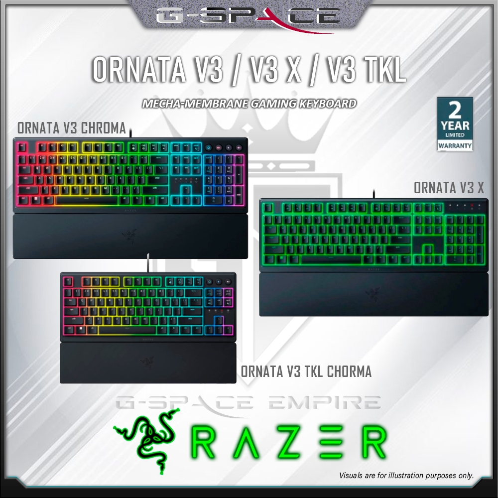 Razer Ornata V3 X / V3 / V3 TKL Low-profile Membrane Gaming Keyboard ...