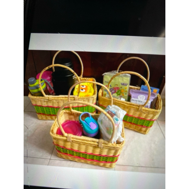 Rattan basket / rattan basket for baby purposes | Shopee Philippines