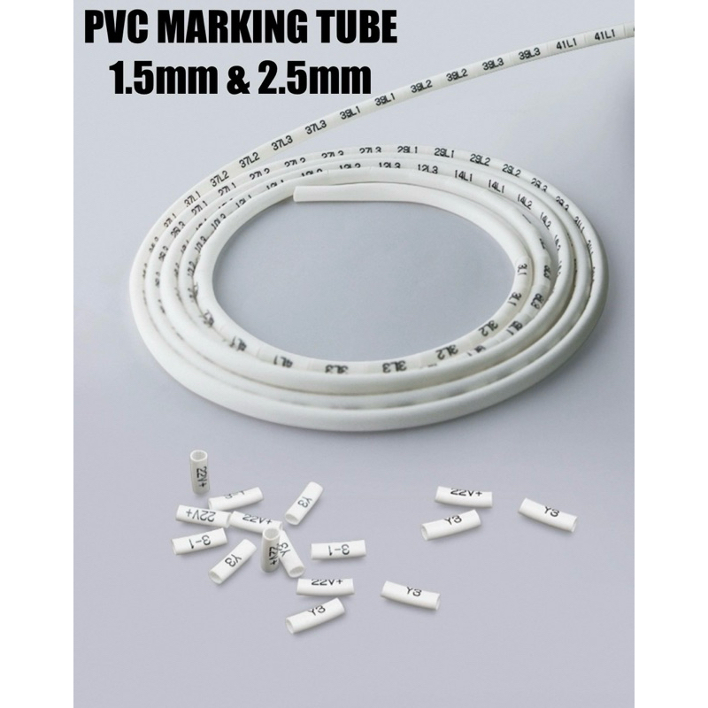 Electrical tube marker pvc tubing pvc marking tube white L N PE 0/1/2/3 ...