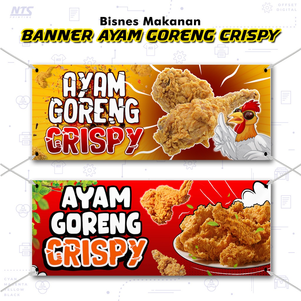 CRISPY FRIED CHICKEN BANNERDesign - SHOP SUPPORTS STORE/S FOOD/S TENTAK ...