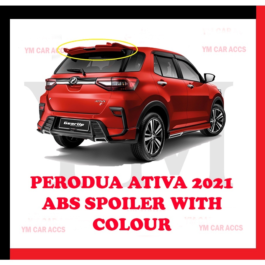 REAR SPOILER ABS PERODUA ATIVA 2021 2022 2023 2024 WITH COLOUR PAINT ...