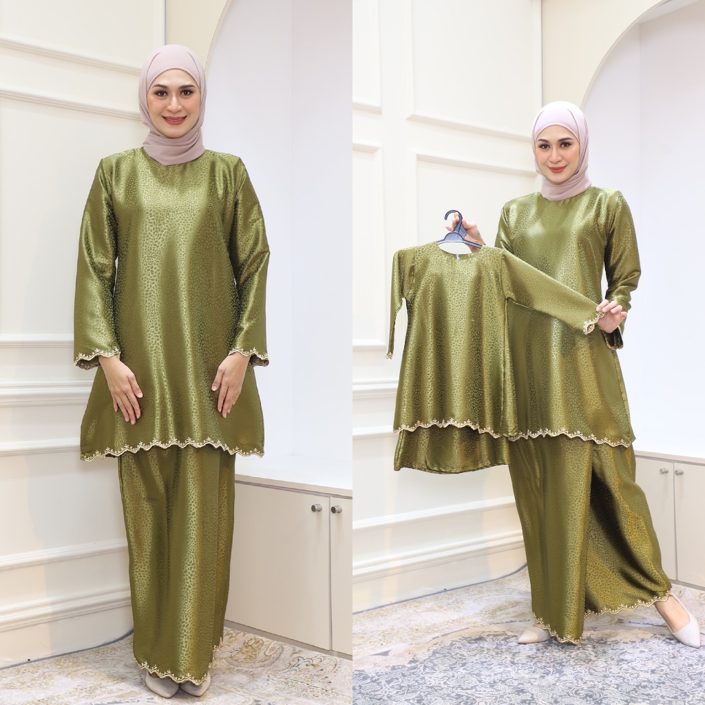 Baju KURUNG RAYA 2025 KURUNG RIAU SEDONDONE JACQUARD EMBOOS JER-01 ...