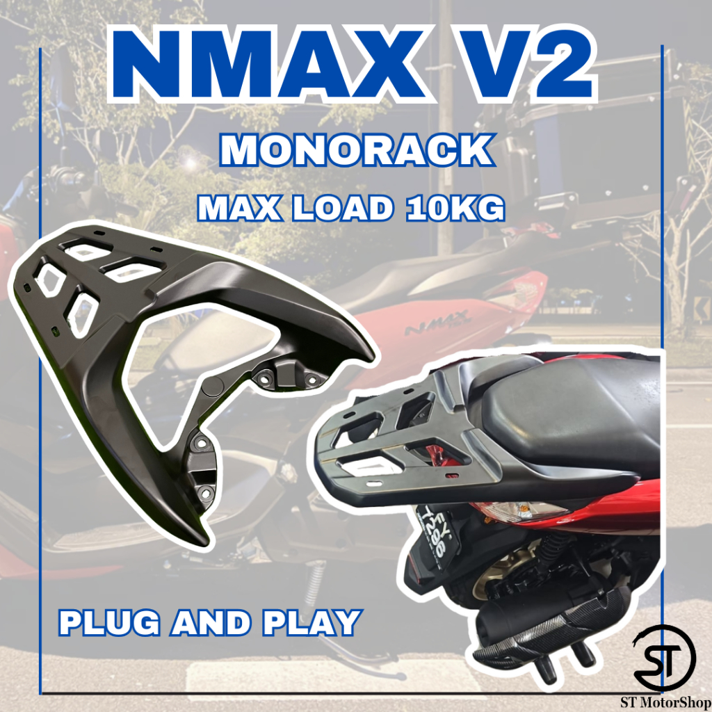 YAMAHA Nmax V2 Tailstock Shelf Luggage Monorack Spoiler Nmax 2020 Rack ...