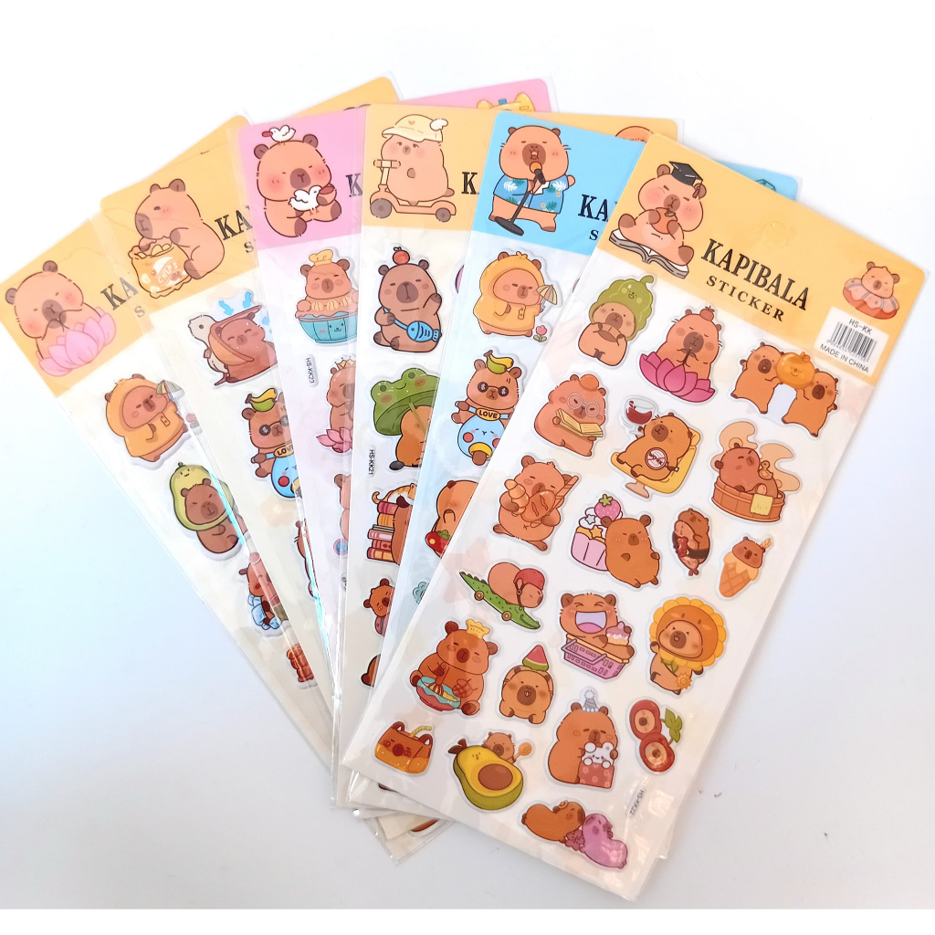 Available Fancy 3D Capybara Design Sticker / Capybara Pelekat / 卡比巴拉贴纸 ...