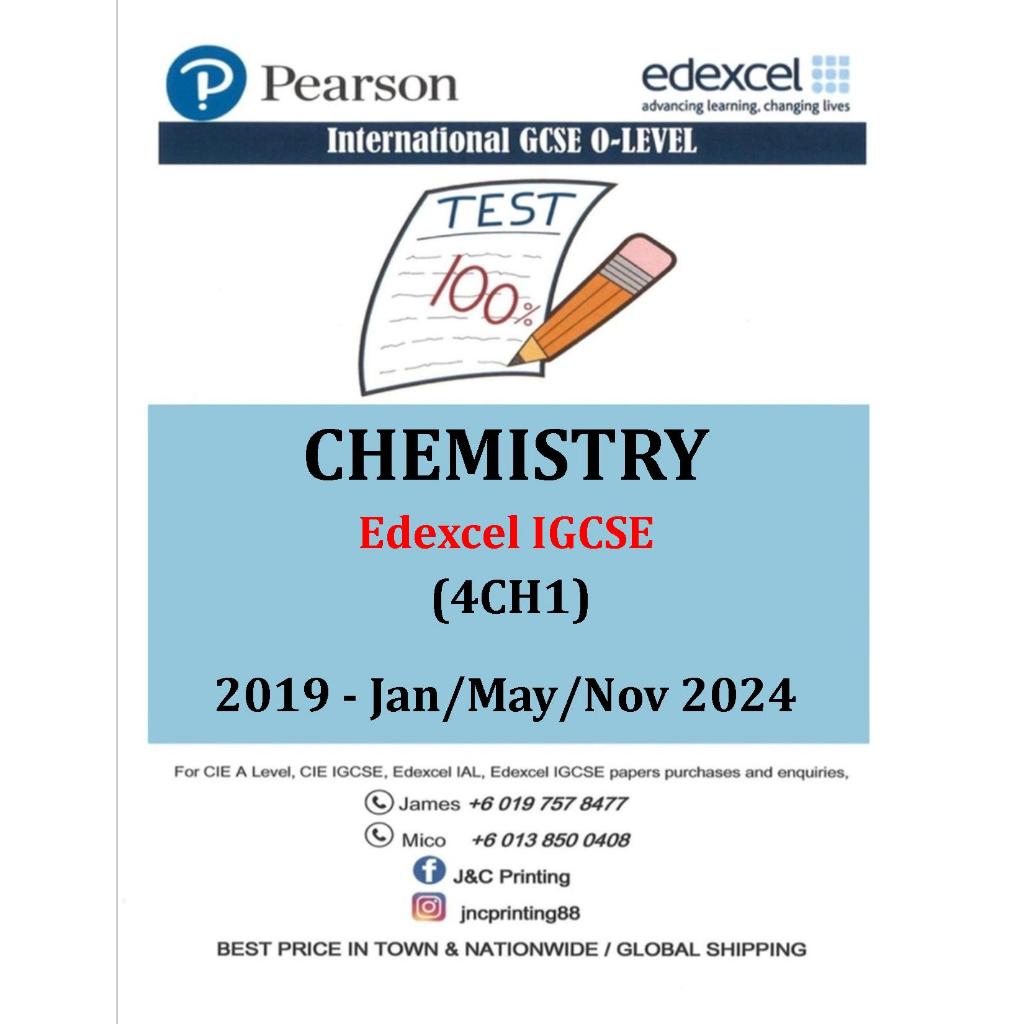 Edexcel Igcse O-Level Past Year Papers Chemistry 4CH1(PAPER 1&2 ...