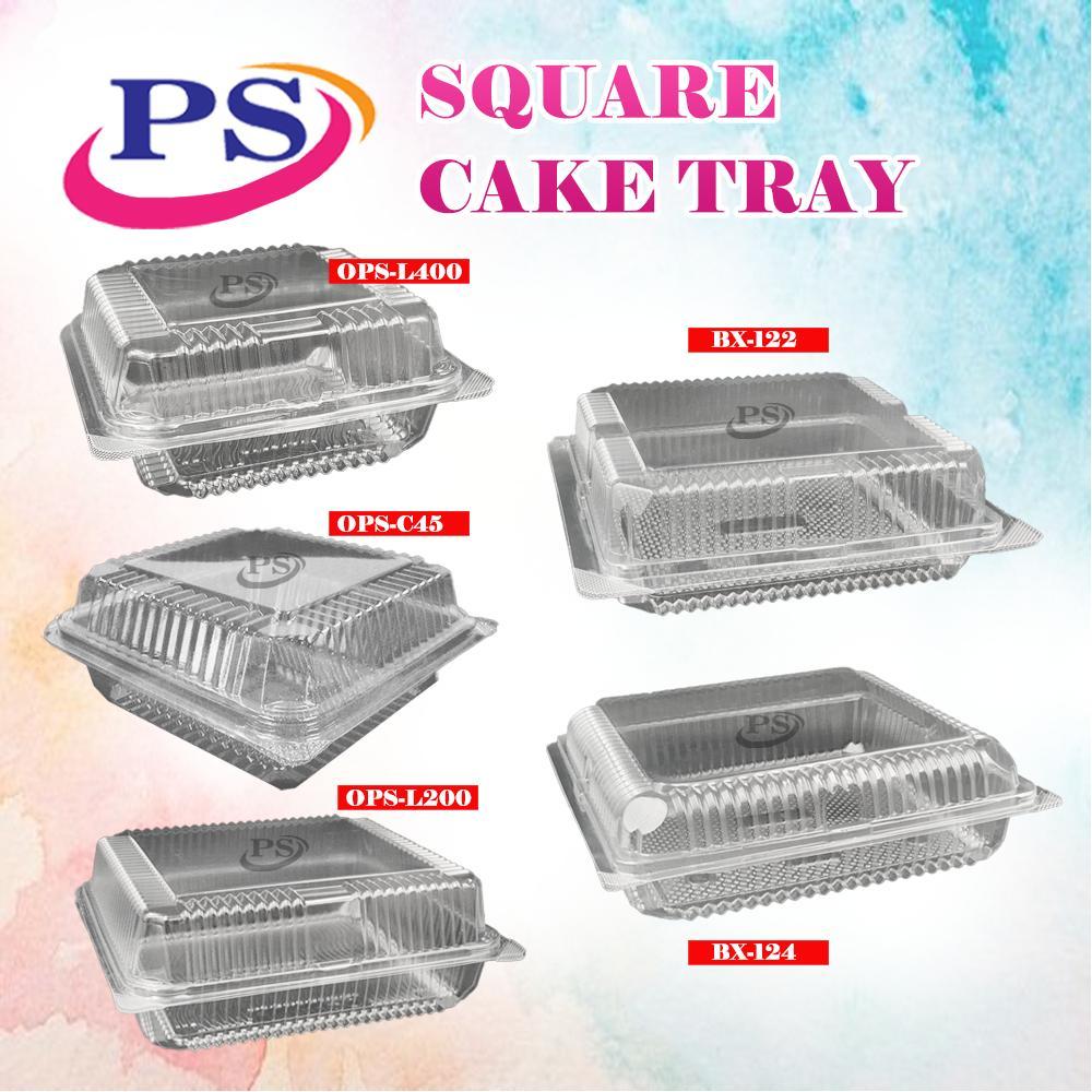 (6"/7"/8"/9"/10")- Square Cake Tray with Lock/ Bekas Kek Empat Segi ...