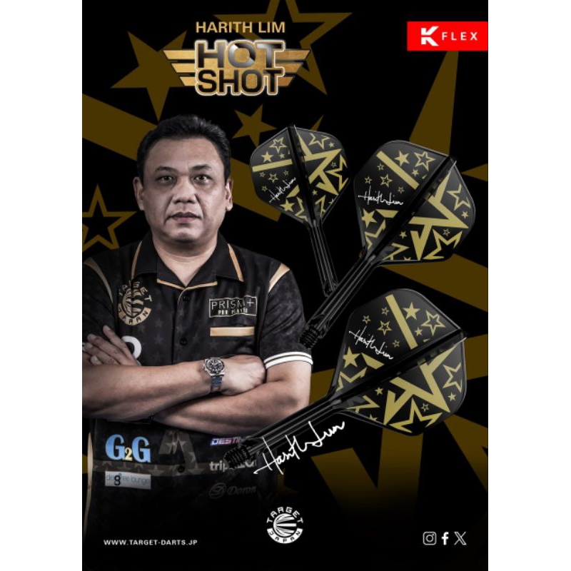 DARTS FLIGHT【K-FLEX】 HOT SHOT Harith Lim Model Standard | Shopee Philippines