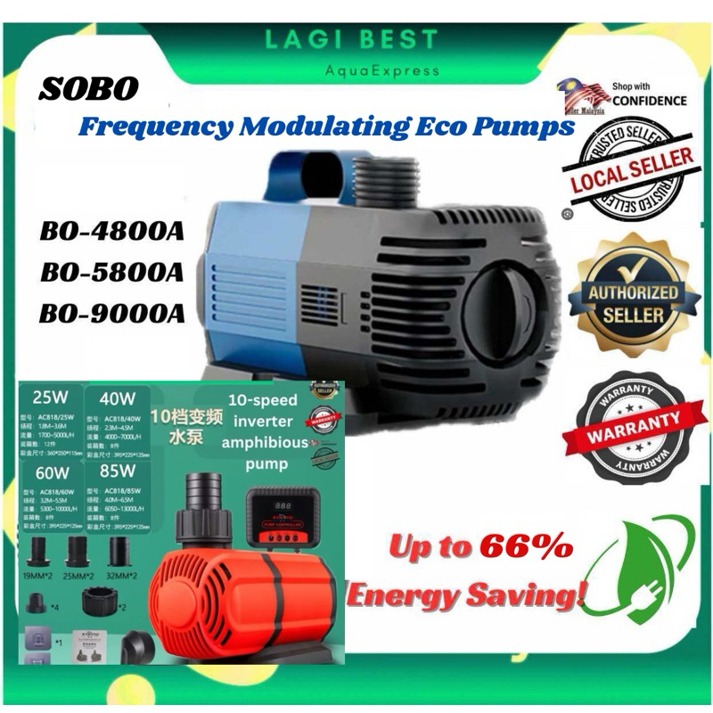 SOBO Bo5800a Bo9000a 9000 Bo-5800a Bo-9000a Amphibious Punp Eco Pond ...