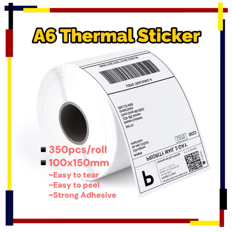 A6 Thermal Label Waybill Sticker Roll / Stack Fold Type (100mm x 150mm ...