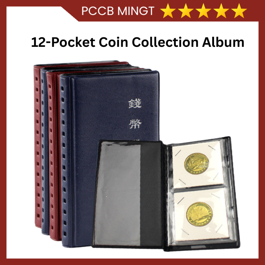 PCCB MINGT 12 Pockets Buku Album Koleksi Syiling Professional Coin ...