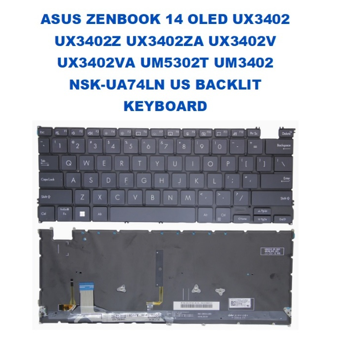 ASUS ZENBOOK 14 OLED UX3402 UX3402Z UX3402ZA UX3402V UX3402VA UM5302T ...