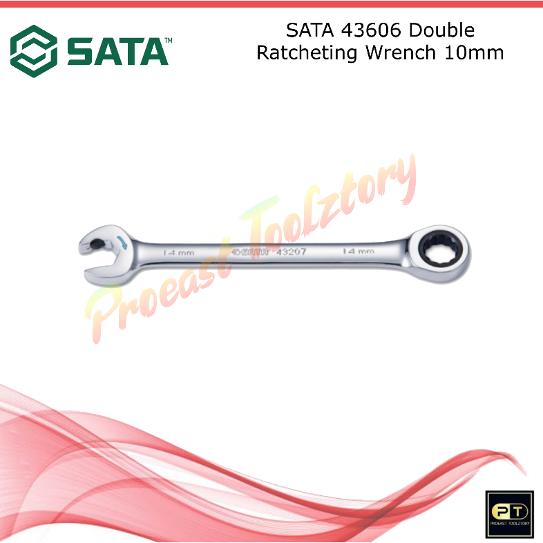SATA 43606 Double Ratcheting Wrench 10mm | Shopee Philippines