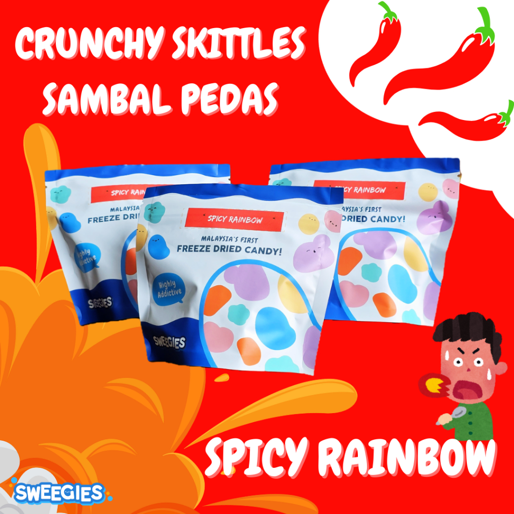 [SAMBAL SKITTLES NYET BERAPI] Sweegies Freeze Dried Skittles Spicy ...