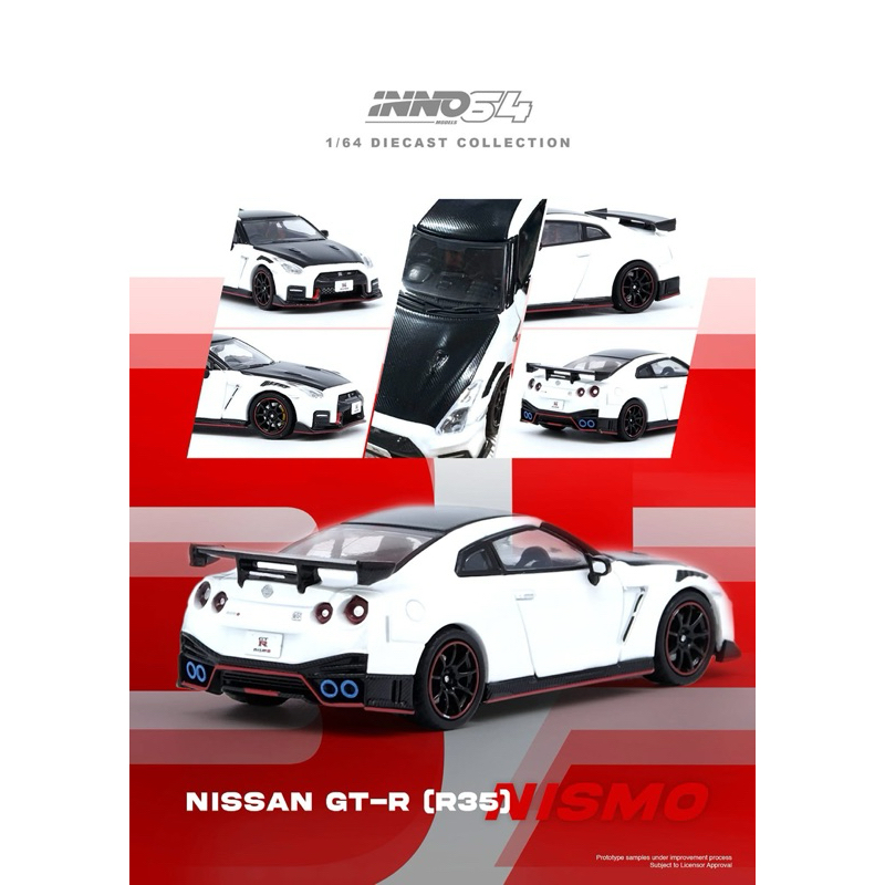 Inno Models Inno64 1/64 Nissan Skyline GT-R (R35) - Nismo White ...