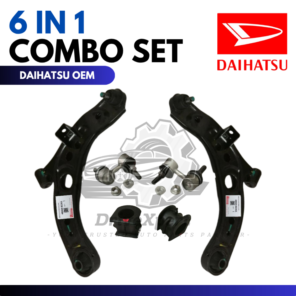 [6 IN 1] Daihatsu Front Lower Arm / Stabilizer Link / Bush - Perodua ...