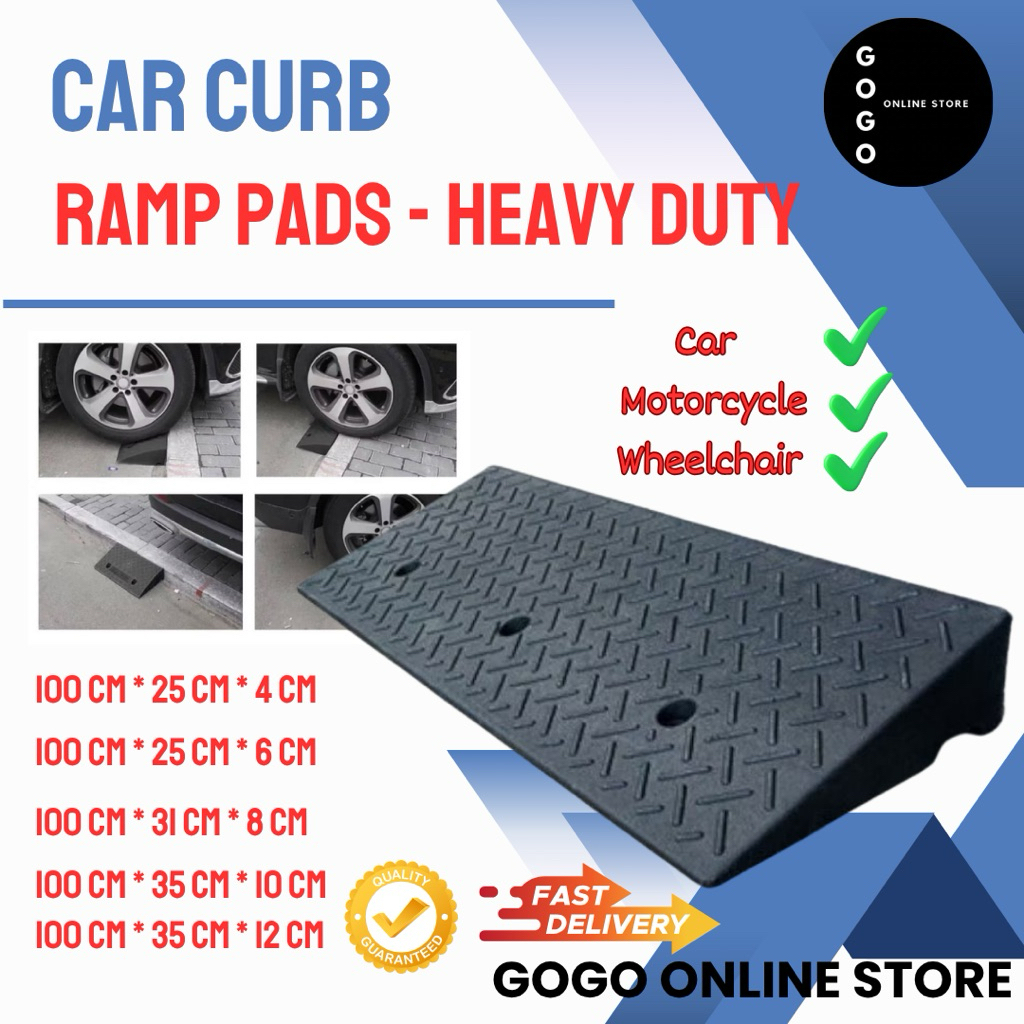Heavy Duty Rubber Road Driveway Curb Ramp Kerb Wheelchair Car Bike Motorcycle Ramps Equipment ...
