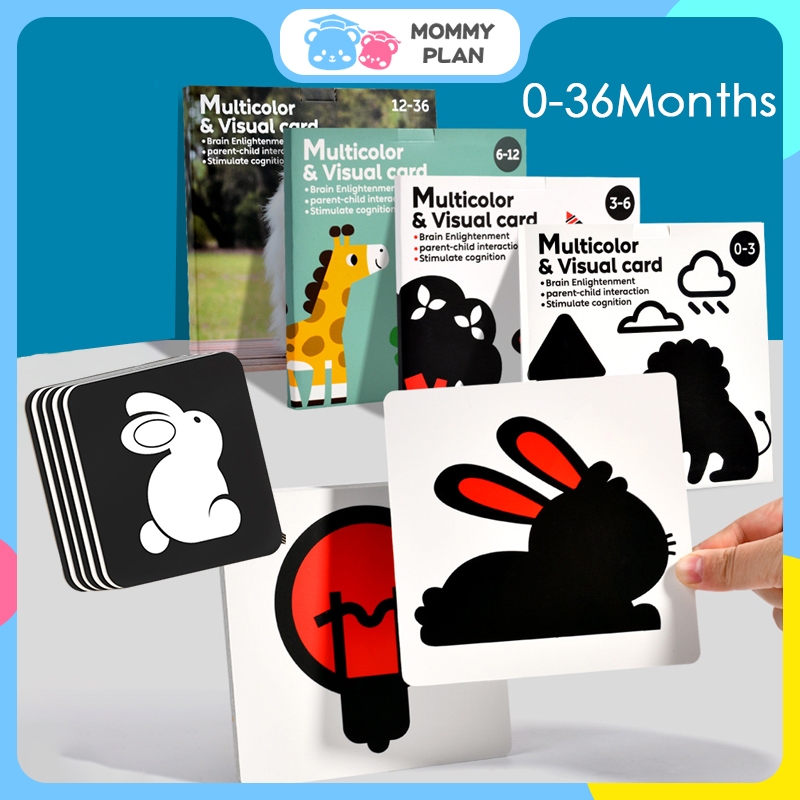 Flash Cards Baby Visual Stimulation Cards for 0-36 Months Sensory ...