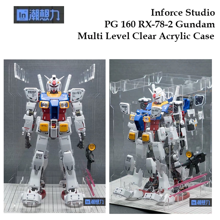 Inforce Studio PG 160 RX-78-2 Gundam Multi Level Clear Acrylic Case Model Kit Tools | Shopee ...