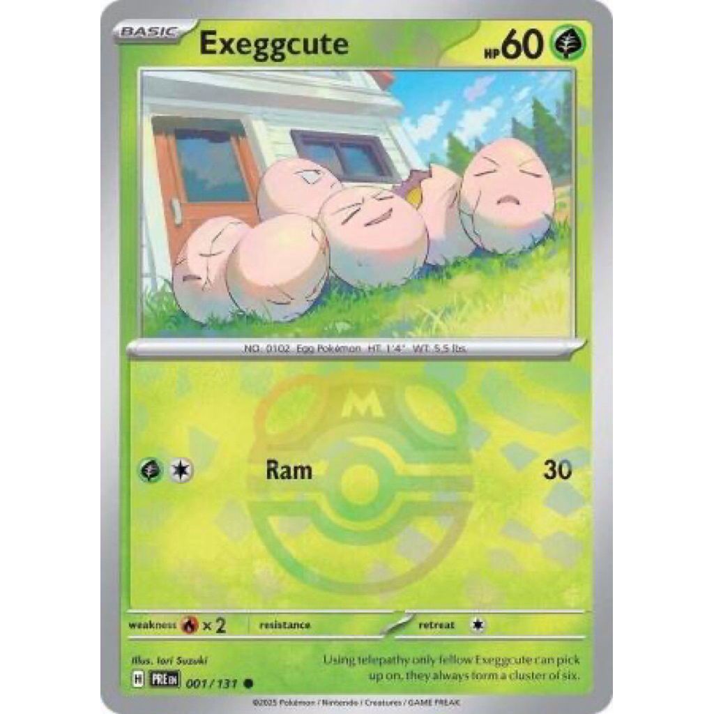 Pokemon TCG - Scarlet & Violet Prismatic Evolutions Exeggcute - 001/131 ...
