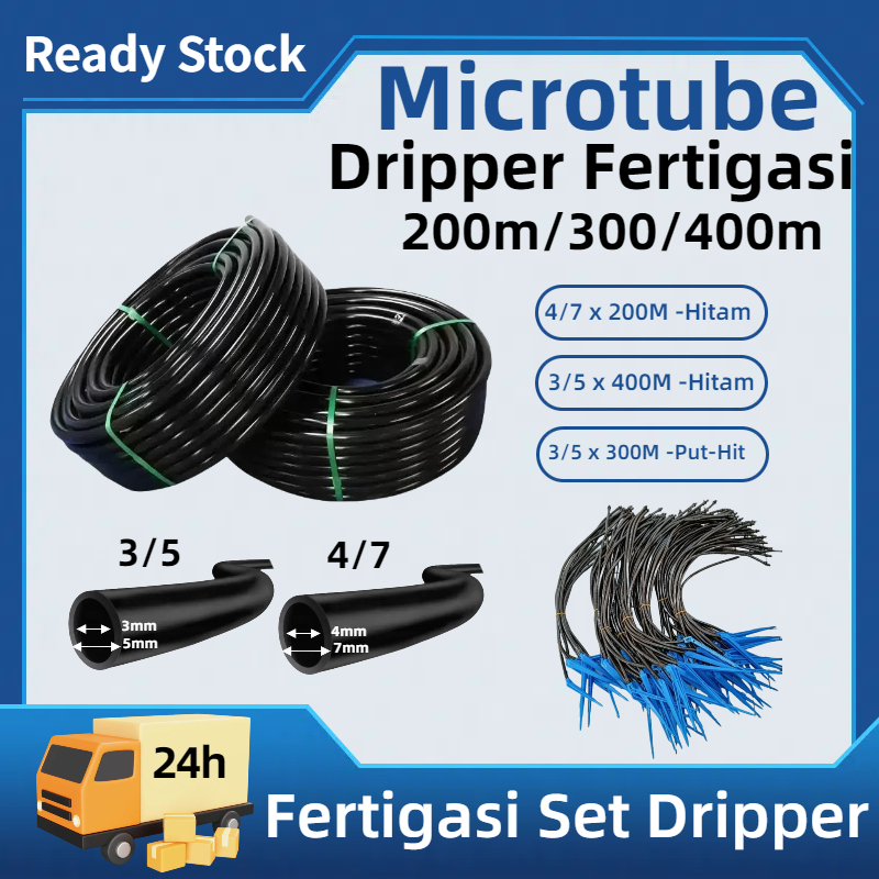 3/5 & 4/7 Microtube Full Fertigation Dripper Set Fertigasi Set Dripper ...